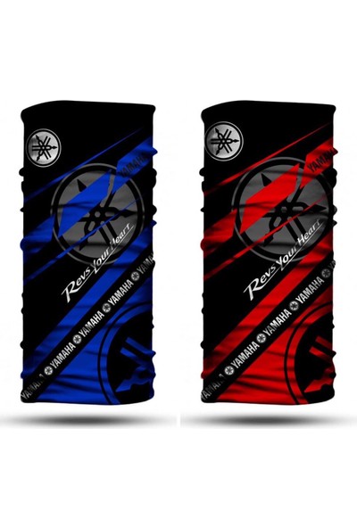Dair Aksesuar 2'li Set Yamaha Desenli Motosiklet Buff Boyunluk Bandana Dair Aksesuar 2'li Set Yamaha Desenli Motosiklet Buff Boyunluk Bandana