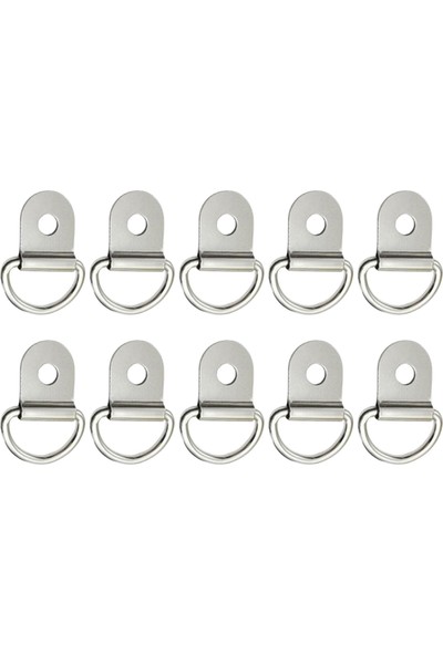 10PCS D Şekil Halka Bağlama Rv Römorkları Için Zil Arazitleri Gümüş 6.5mm