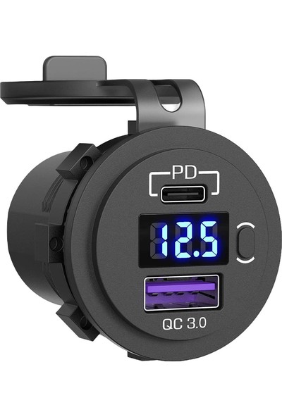 Kompakt Araba Şarj Cihazı 33W Suv 12V/24V Rv Şarj Telefon Şarj Cihazı