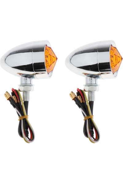 1 Çift Motosiklet Amber Dönüş Sinyalleri Gösterge Işıkları Lamba Kurşun Şeklindeki 1 Çift Motosiklet Amber Dönüş Sinyalleri Gösterge Işıkları Lamba Kurşun Şeklindeki