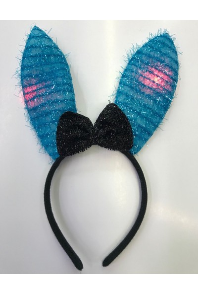 Daha Yok Mu Işıklı Tavşan Tacı Mavi Renk 1 Adet Daha Yok Mu Işıklı Tavşan Tacı Mavi Renk 1 Adet