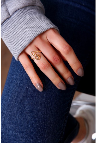 Aurrari Kadın Gold Patili Sevgi Yüzük Aurrari Kadın Gold Patili Sevgi Yüzük