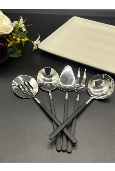 Brondoff Bahama Siyah Çelik 5 Li Masa Sos Seti Brondoff Bahama Siyah Çelik 5 Li Masa Sos Seti