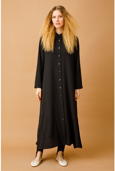 Micca Pelerini Saten Detaylı Tam Spor Kap-Siyah