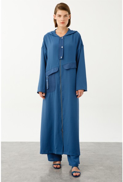 Micca Tona Ton Garnili Spor Uzun Kap-Indigo Micca Tona Ton Garnili Spor Uzun Kap-Indigo