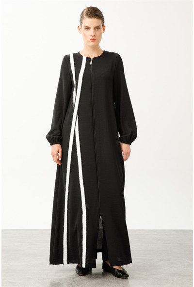 Micca Geometrik Zıt Renk Uyumlu Ribanalı Spor Kap-Siyah