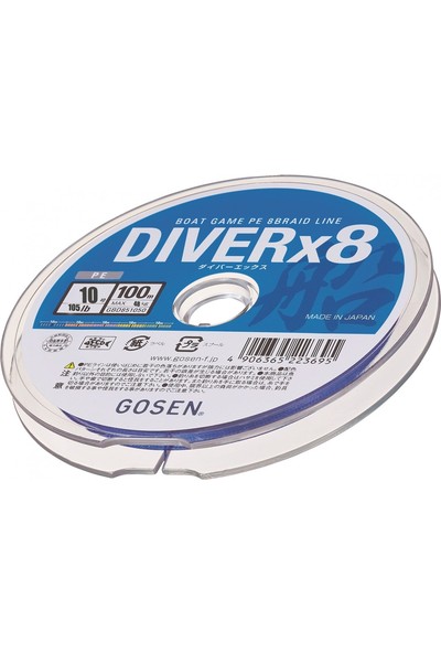Gosen Diver Bot Game Pe 8 Örgü Çıkrık Ipi 100MT Multi Color Gosen Diver Bot Game Pe 8 Örgü Çıkrık Ipi 100MT Multi Color