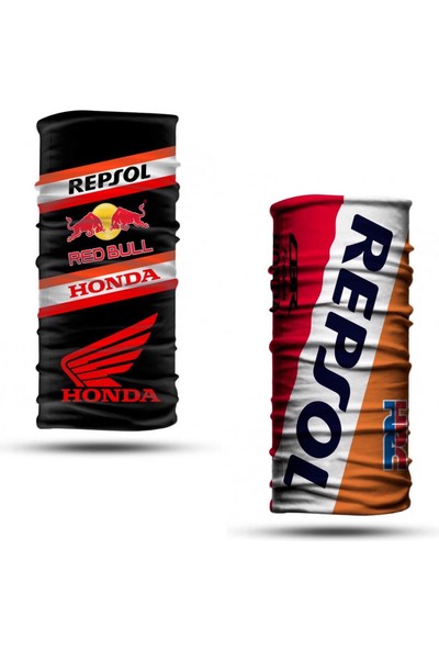 Dair Aksesuar 2'li Set Repsol Honda Redbull Desenli Motosiklet Buff Boyunluk Bandana Dair Aksesuar 2'li Set Repsol Honda Redbull Desenli Motosiklet Buff Boyunluk Bandana