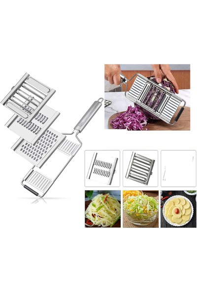 Uray Toptan 3 Başlıklı Saplı Kaymaz Rende Jülyen Kesici Patates Lahana Havuç Rendesi Uray Toptan 3 Başlıklı Saplı Kaymaz Rende Jülyen Kesici Patates Lahana Havuç Rendesi