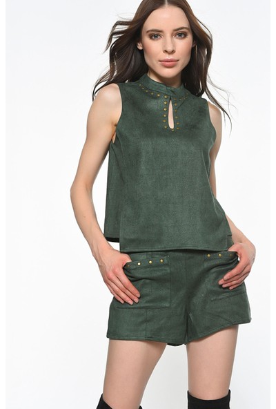 Moon River Yeşil Kadın Bluz MR1897