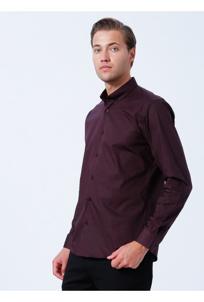 Fabrika Gömlek, L, Bordo