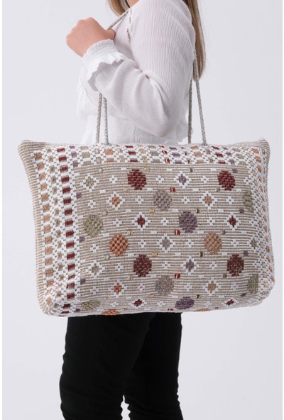 Favora Kilim Piknik Plaj Çantası - Renkli
