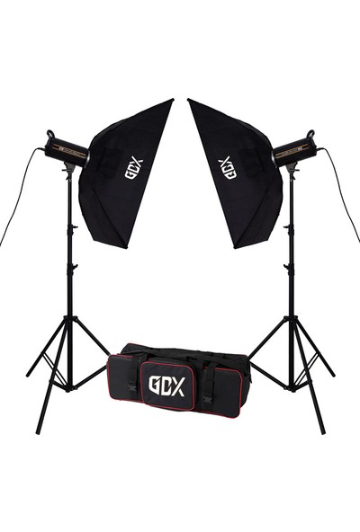 Gdx HD-300II C Bicolor 2'li Işık Seti 300W Video LED Işığı Gdx HD-300II C Bicolor 2'li Işık Seti 300W Video LED Işığı