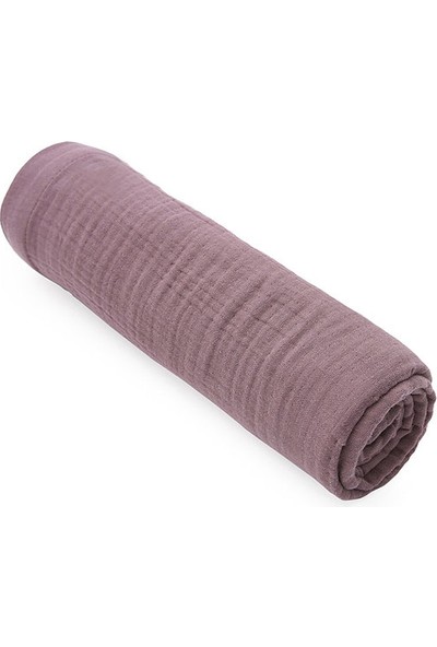 Muts 4 Katlı Müslin Battaniye 100X120CM Mürdüm Renk Muts 4 Katlı Müslin Battaniye 100X120CM Mürdüm Renk