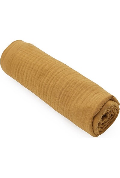 Muts 4 Katlı Müslin Battaniye 100X120CM Camel Renk %100 Pamuk Muts 4 Katlı Müslin Battaniye 100X120CM Camel Renk %100 Pamuk