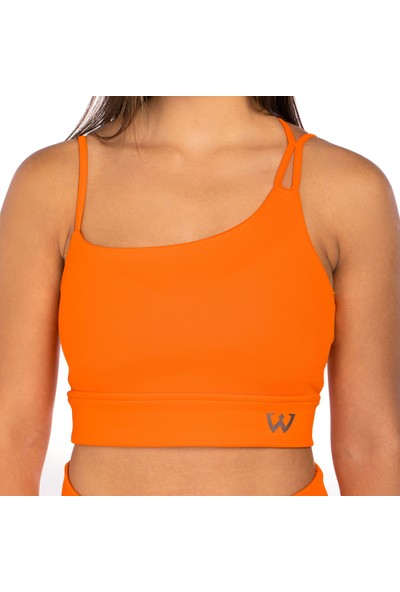 Wiawi Kadın Ince Askılı Spor Sütyeni Atlet Esnek Crop Top - Brave Turuncu Wiawi Kadın Ince Askılı Spor Sütyeni Atlet Esnek Crop Top - Brave Turuncu