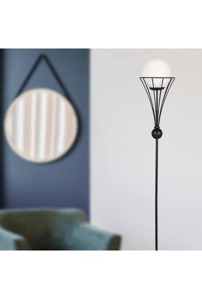 Begüsa Lapis Ayarlanabilir Lambader Siyah Beyaz Cam Begüsa Lapis Ayarlanabilir Lambader Siyah Beyaz Cam