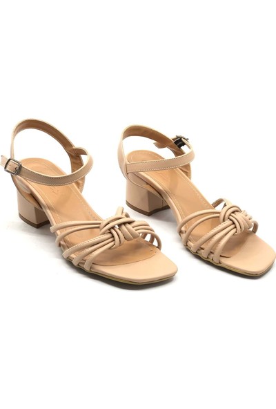 Feles Düğüm Detaylı Kadın Topuklu Ayakkabı