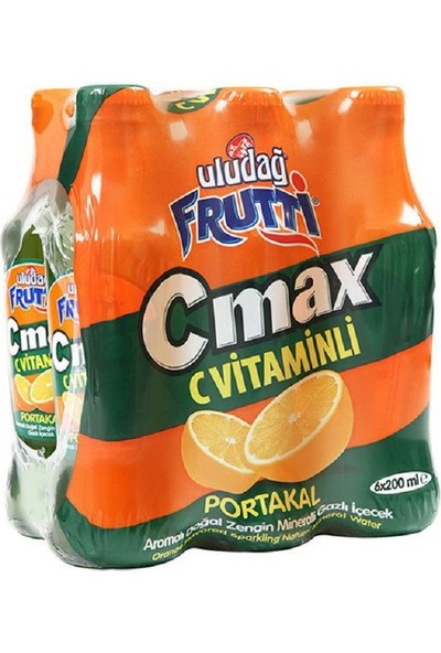 Uludağ Frutti C Max Portakal Aromalı Maden Suyu 6 x 200 ml Uludağ Frutti C Max Portakal Aromalı Maden Suyu 6 x 200 ml