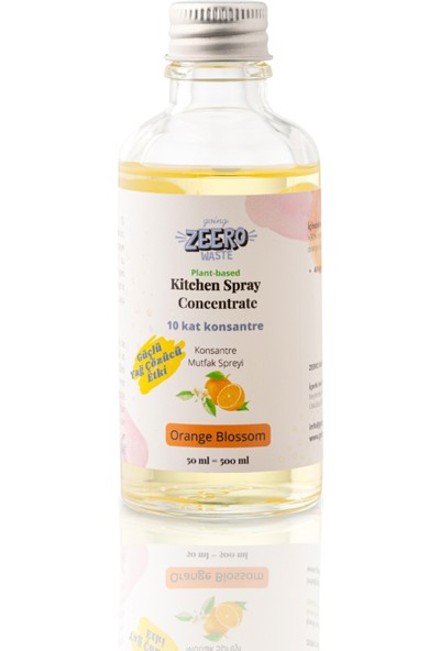 Zeero Süper Konsantre Mutfak Temizleme Spreyi - Yüzey Temizleyici - Orange Blossom Zeero Süper Konsantre Mutfak Temizleme Spreyi - Yüzey Temizleyici - Orange Blossom