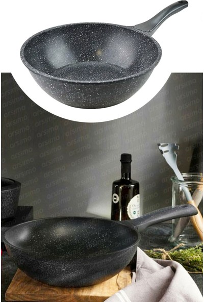 Kolayca Harca Granit Wok Tava 28 cm