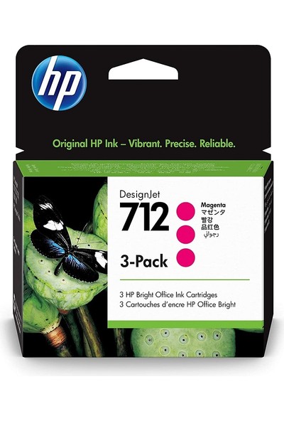 Hp 3ED78A (712) Orjinal Kırmızı Geniş Format Mürekkep Kartuş