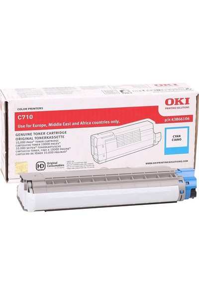 Okı 44318607 Orjınal Mavı Toner / C710 C711 / 11500 Sayfa Okı 44318607 Orjınal Mavı Toner / C710 C711 / 11500 Sayfa