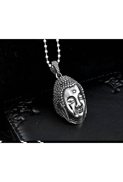Paslanmaz Çelik Budist Kolye -Buda Sakyamuni- Buda Kolye