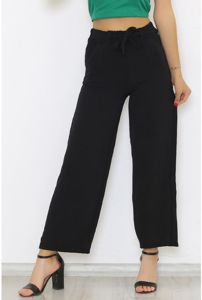 Moda Uray Kemerli Ayrobin Pantolon Siyah - 330195.1577. Moda Uray Kemerli Ayrobin Pantolon Siyah - 330195.1577.