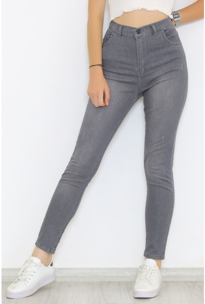 Büyük Beden Yüksekbel Kot Pnt Koyugri - 0814.925.