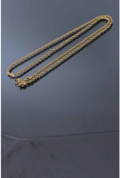 Burgu Çelik Gold Renk Erkek Kolye