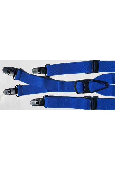 Kemer Sepeti Saks Mavi Pantolon Askısı 4 Klipsli 2.5 cm Genişliğinde Kemer Sepeti Saks Mavi Pantolon Askısı 4 Klipsli 2.5 cm Genişliğinde