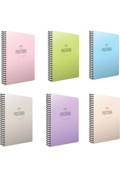 Gıpta Punto Spiralli PP Kapak A4 120 Yaprak Okul Defteri 3 Kareli + 3 Çizgili 6'lı Set