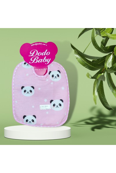 Panda Desenli Erkek Bebek Mama Önlük Boyundan Bağlamalı Panda Desenli Erkek Bebek Mama Önlük Boyundan Bağlamalı