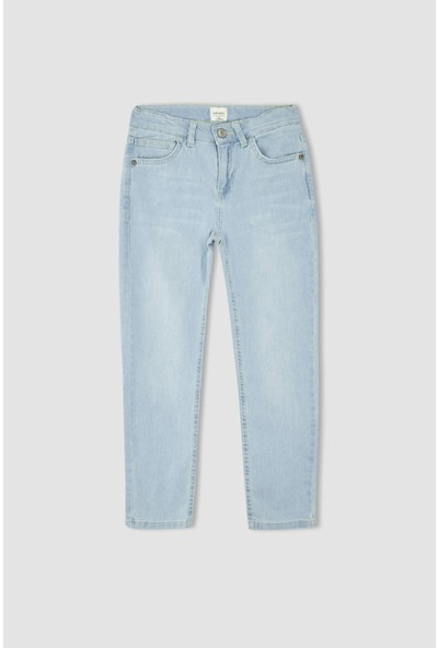 DeFacto Erkek Çocuk Slim Fit Düz Paça Jean Pantolon Y9284A622HS