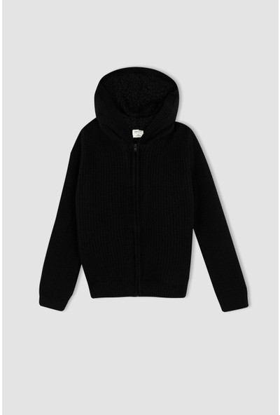 DeFacto Erkek Çocuk Regular Fit Kapüşonlu Triko Hırka U4282A622AU