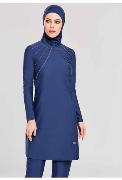 Savage Likralı Tam Kapalı Tesettür Mayo