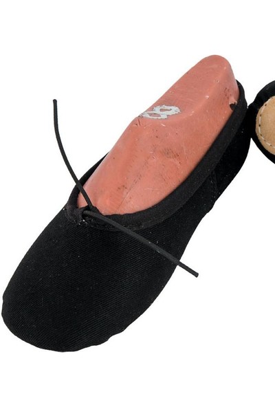 A07 Siyah Tek Taban Bez Bale Patiği