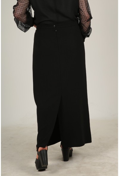 Butik Kapalı Yırtmaç Düz Anne Eteği