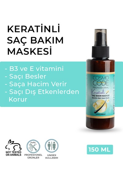 Cosmo Code Professional Keratinli Saç Bakım Maskesi 150 ml Cosmo Code Professional Keratinli Saç Bakım Maskesi 150 ml