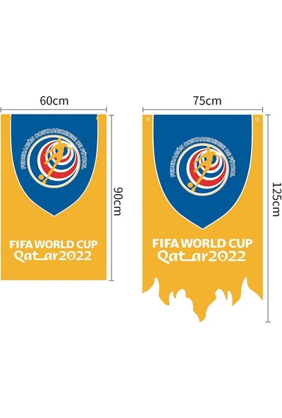 Aomu 2022 Dünya Kupası Bayrağı Futbol Bayrak Seti - Sarı (Yurt Dışından) Aomu 2022 Dünya Kupası Bayrağı Futbol Bayrak Seti - Sarı (Yurt Dışından)