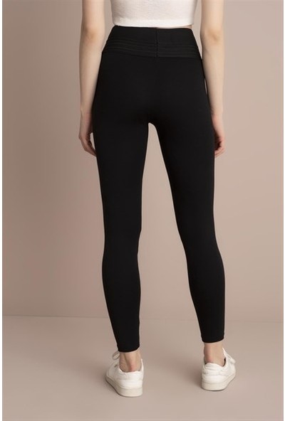 RSKO Geniş Kemerli Siyah Konfor Tayt