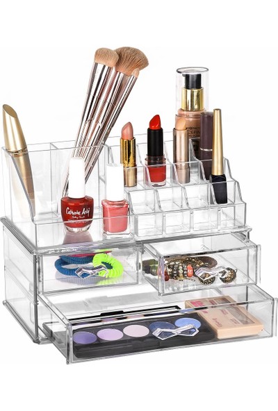 Tubi Home Plastik 3 Çekmeceli Makyaj Düzenleyici Organizer Set Tubi Home Plastik 3 Çekmeceli Makyaj Düzenleyici Organizer Set