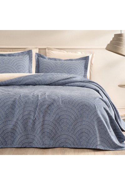 Yataş Bedding Çift Kişilik Sundae Yatak Örtüsü Seti Lacivert