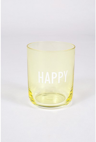 Rakle Motto Happy Sloganlı Bardak Sarı 350 cc Rakle Motto Happy Sloganlı Bardak Sarı 350 cc