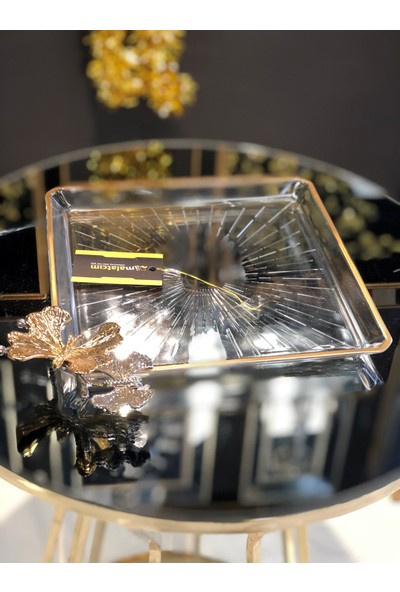 Imalatcım Kelebek Cam Kare Sunumluk