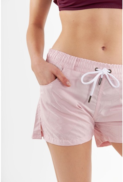 NBB Pembe Geometrik Desenli Deniz Şortu NBB Pembe Geometrik Desenli Deniz Şortu