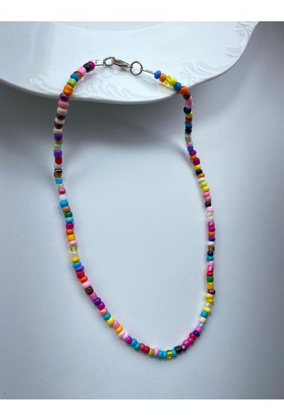 Derya Kadın Renkli Boncuk Kolye