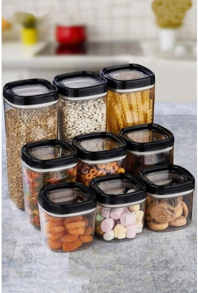 Digit Home Digithome 9’lu Saklama Kabı Seti 1800 ml 1000 ml ve 600 ml Siyah Digit Home Digithome 9’lu Saklama Kabı Seti 1800 ml 1000 ml ve 600 ml Siyah