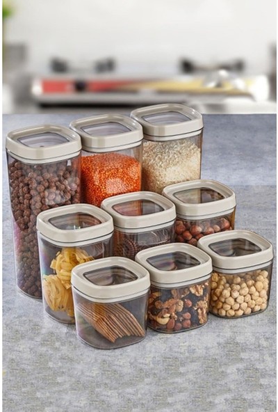 Digit Home Digithome 9’lu Saklama Kabı Seti 1800 ml 1000 ml ve 600 ml Bej Digit Home Digithome 9’lu Saklama Kabı Seti 1800 ml 1000 ml ve 600 ml Bej